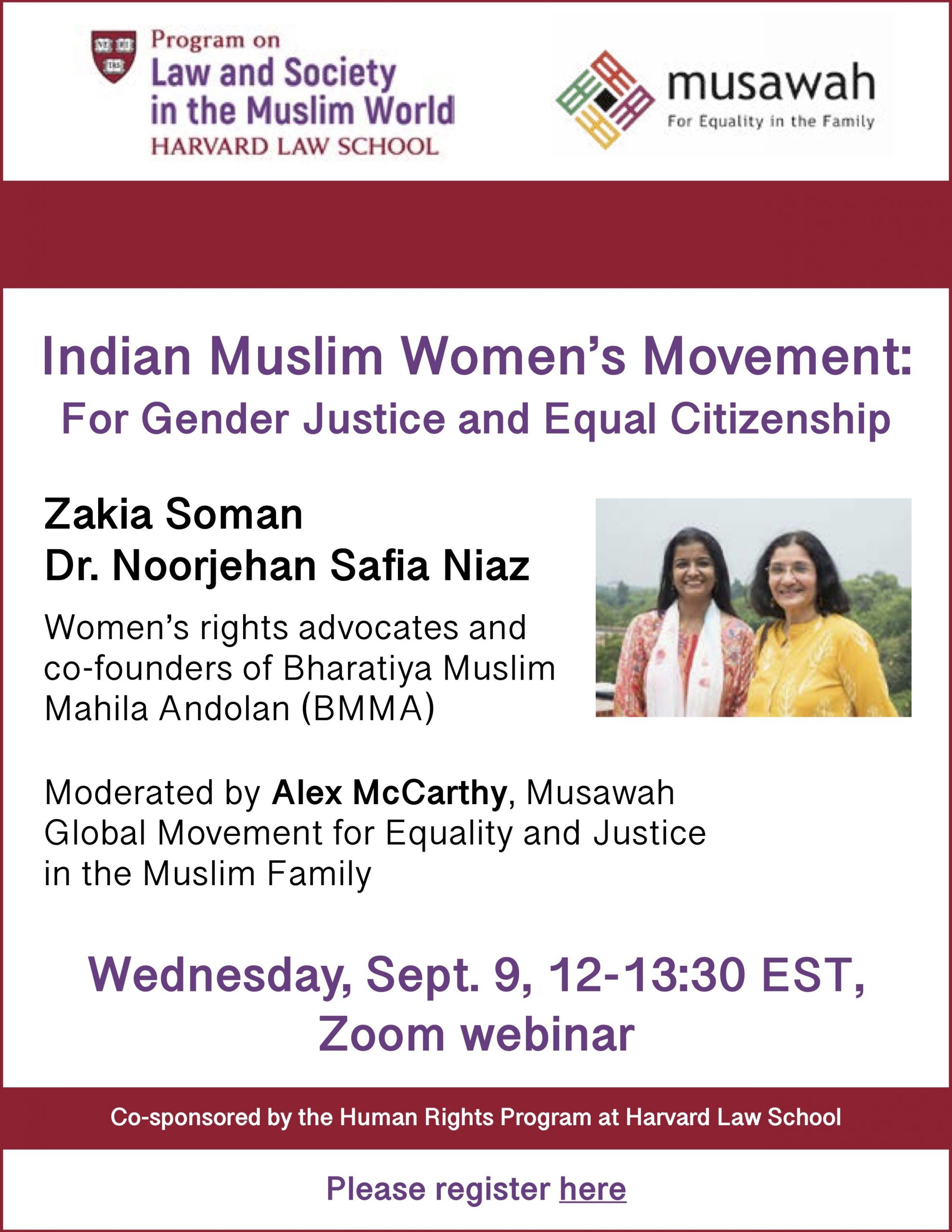 WEBINAR: Indian Muslim Women’s Movement: For Gender Justice and Equal ...